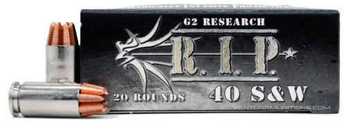 G2 Research RIP 40 S&W 115gr Copper LF HP Ammo - 20 Rounds - Ventura ...