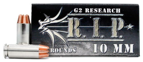 G2 Research RIP 10mm 115gr Copper LF HP Ammo - 20 Rounds - Ventura ...