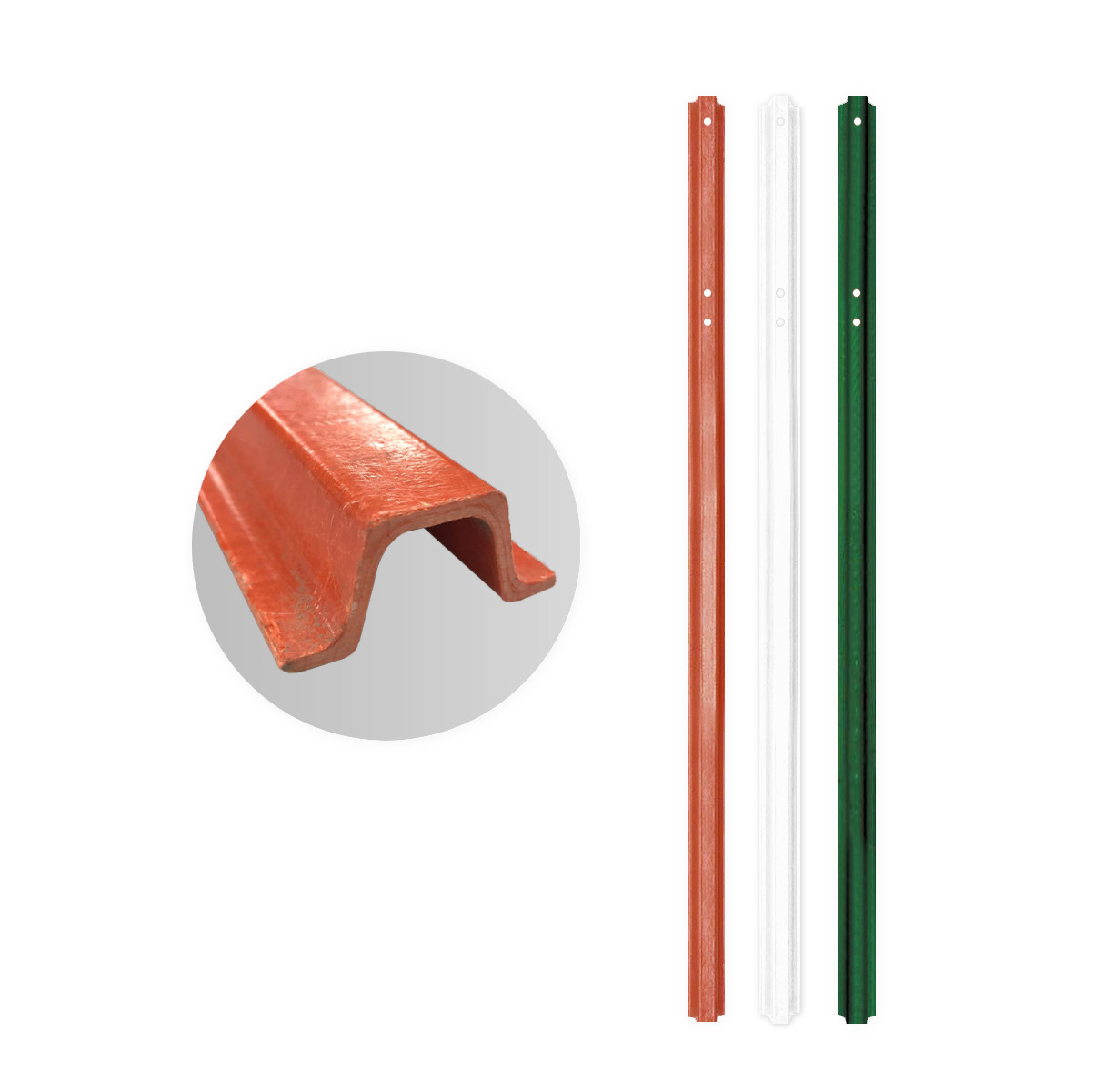 Channel Fence Post Orange Fiberglass 6' | Country Enterprises Inc.