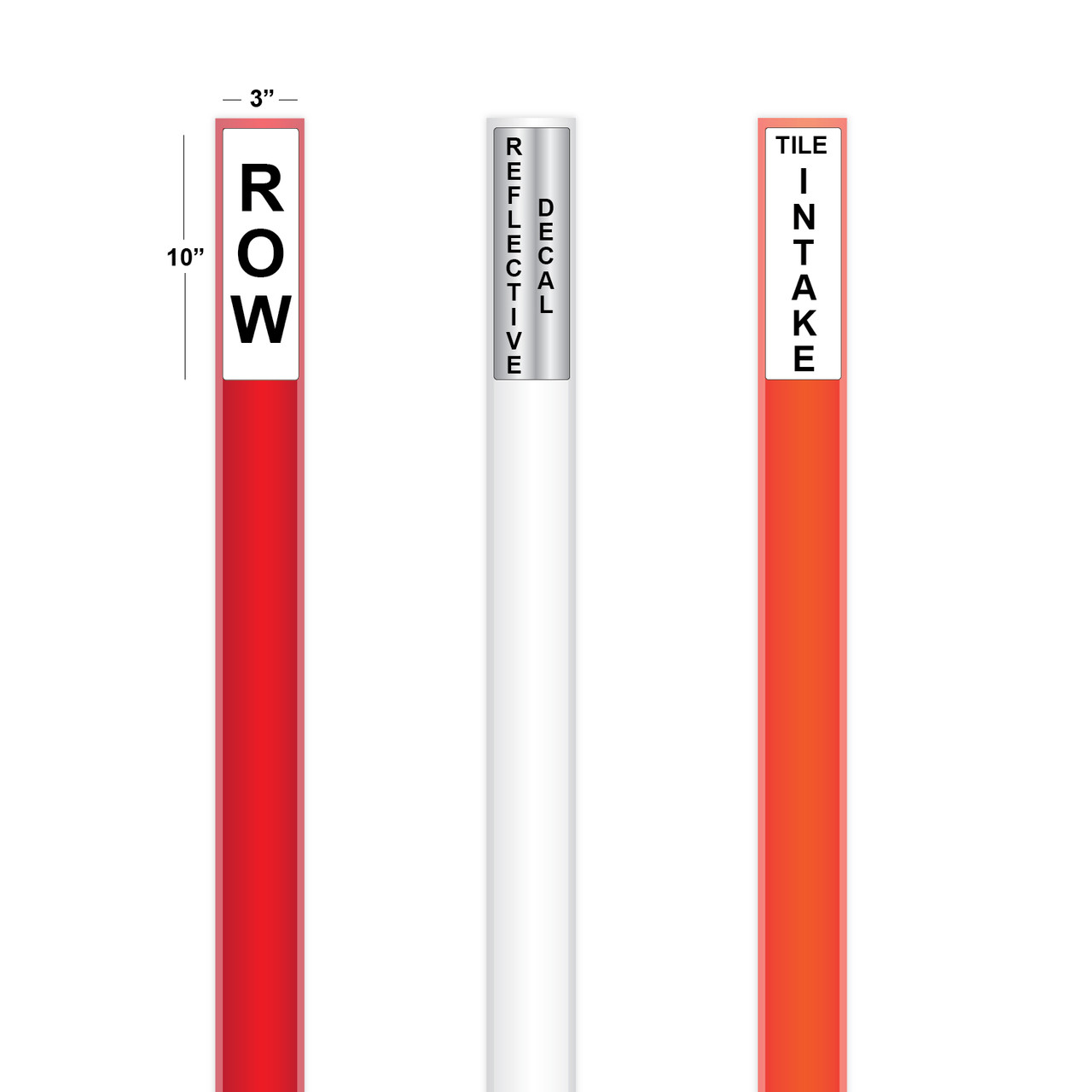 Flex Tough Delineator Marker + Decal | 72" x 4" | Country Enterprises Inc.