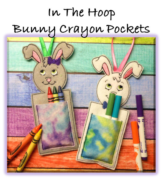Stuffed Crayon Buddy Girl Embroidery Machine Design