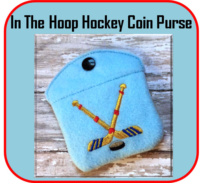 In The Hoop Football Coin Purse Embroider Machine Design