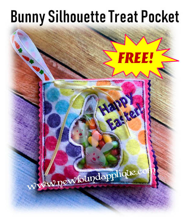Easter Bunny Candy Pocket In the Hoop Design - Newfound Applique