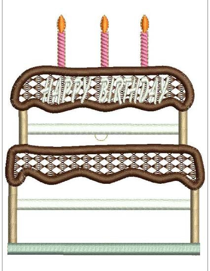 In The Hoop Birthday Cake Snap On Decoration Design