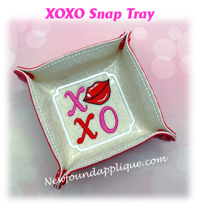 In The Hoop Sweet Heart Snap Tray Embroidery Machine Design Set ...
