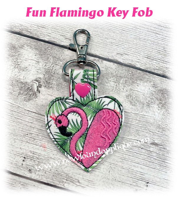 In the Hoop Blank Key Fob Embroidery Machine Design