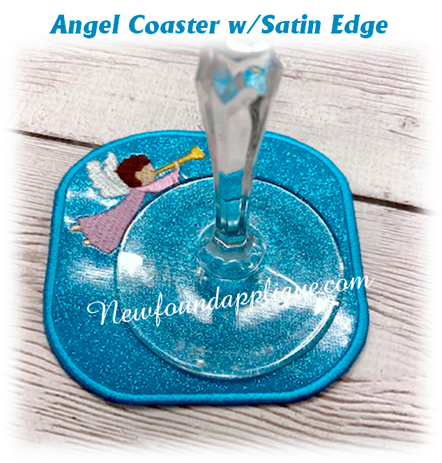 In The Hoop Angel Coaster w Satin Edge Embroidery Machine Design ...