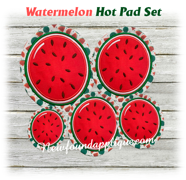FREEBIE!! "SWEET" Watermelon Embroidery Machine Design - Newfound Applique