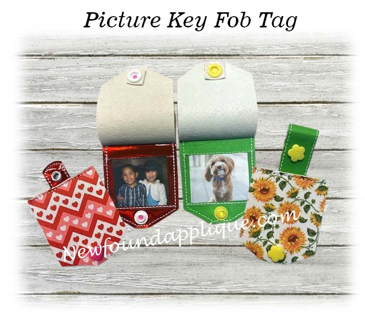 In the Hoop Key Fobs Machine Embroidery Design