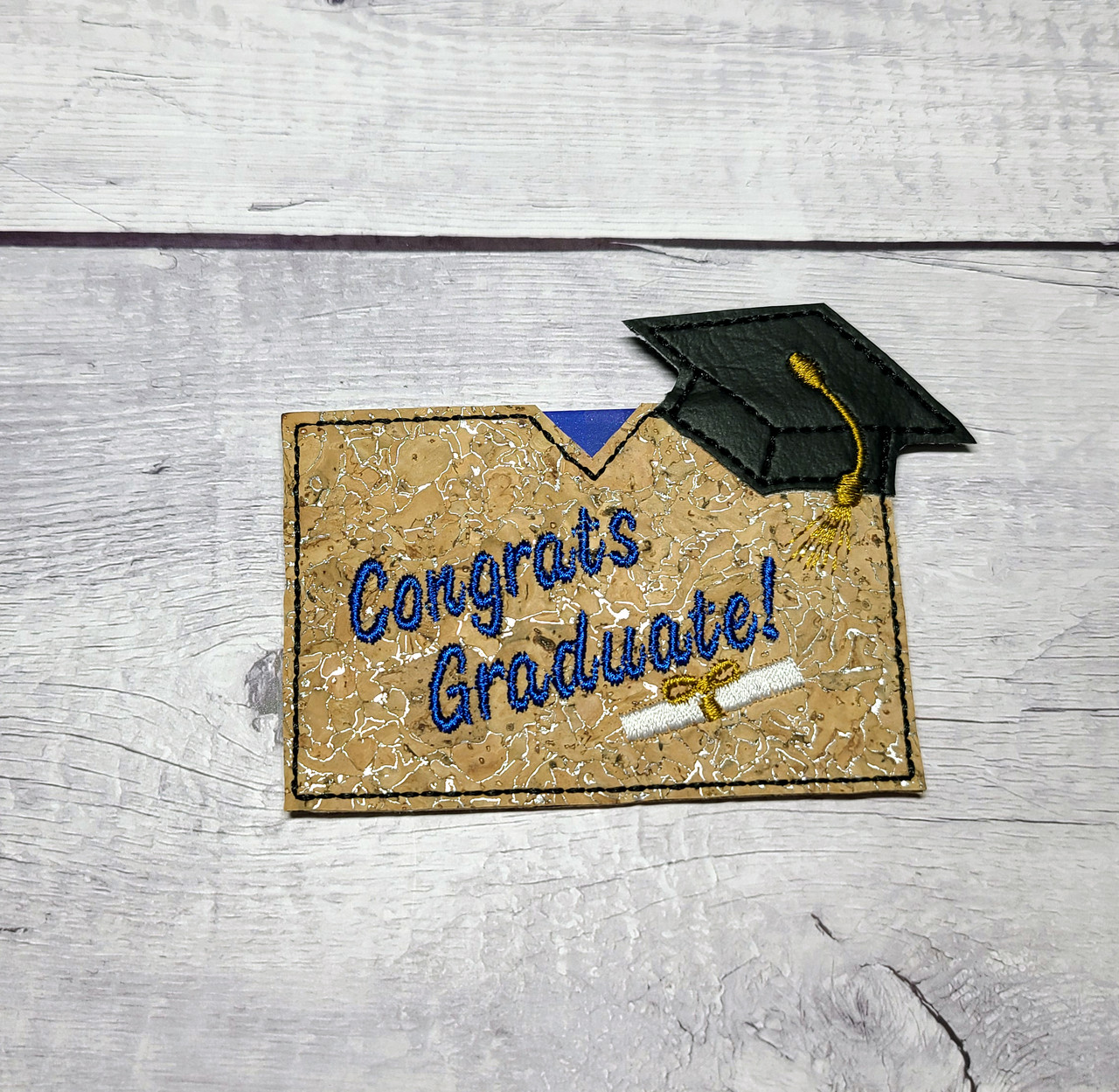 In The Hoop Congrats Grad Gift Card Holder Embroidery Design
