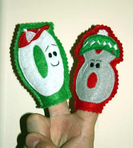 Number Finger Puppet Set Embroidery Designs