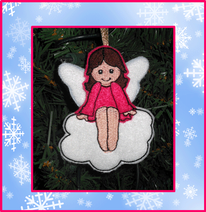 In The Hoop Angel Christmas Tree Ornament Embroidery Machine Design Set ...