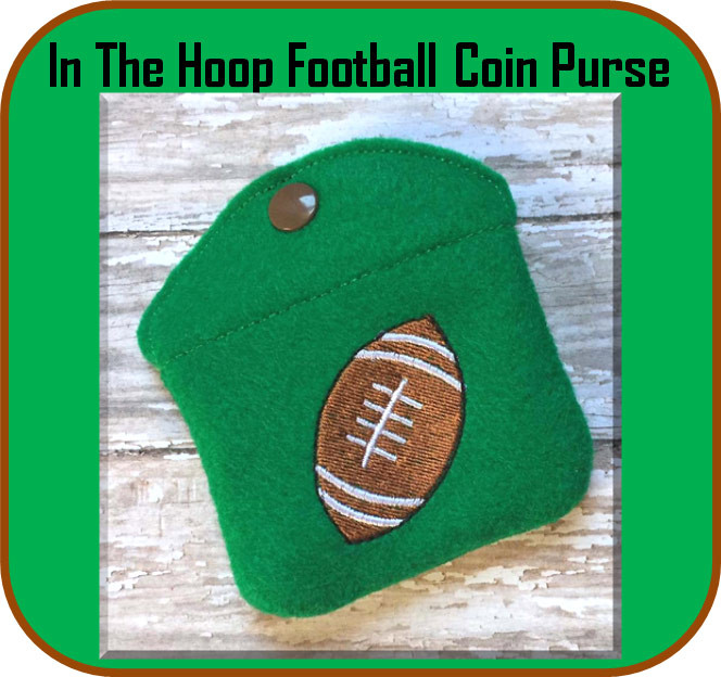In The Hoop Football Coin Purse Embroider Machine Design - Newfound ...