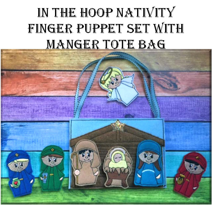 Nativity Finger Puppet & Manger Tote