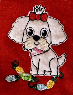 In The Hoop Shih Tzu Heart Ornament and Embroidery Machine Design Set ...
