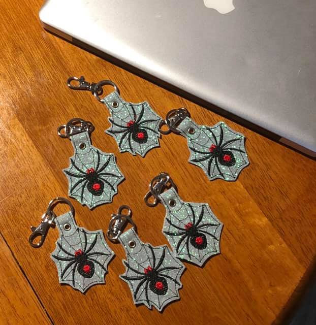 In The Hoop Spider Snap Key Fob Embroidery Machine Design - Newfound ...