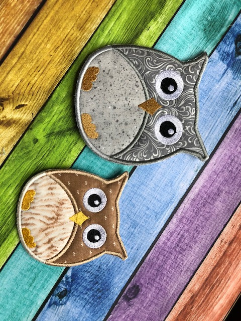 Owl Coaster Embroidery Design | In The Hoop