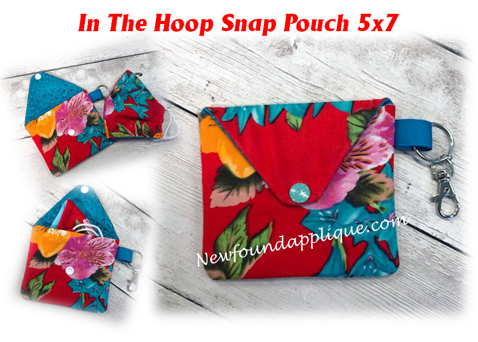 In The Hoop Snap Pouch 5x7 | Embroidery Machine Design