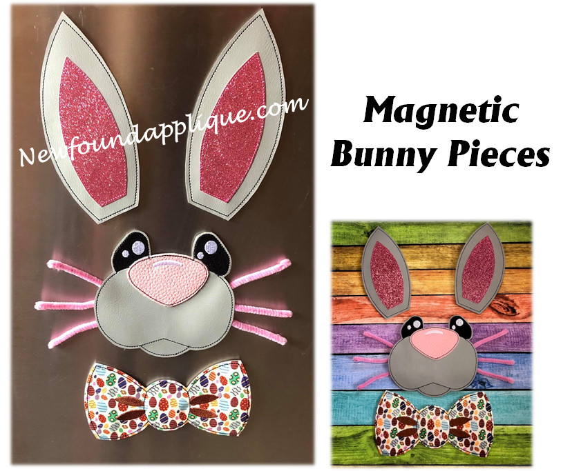 Magnetic Bunny Piece Embroidery Machine Design Set