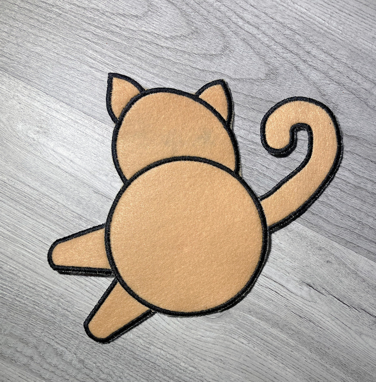 In the Hoop Cat Bum Coaster Embroidery Machine Design - Newfound Applique