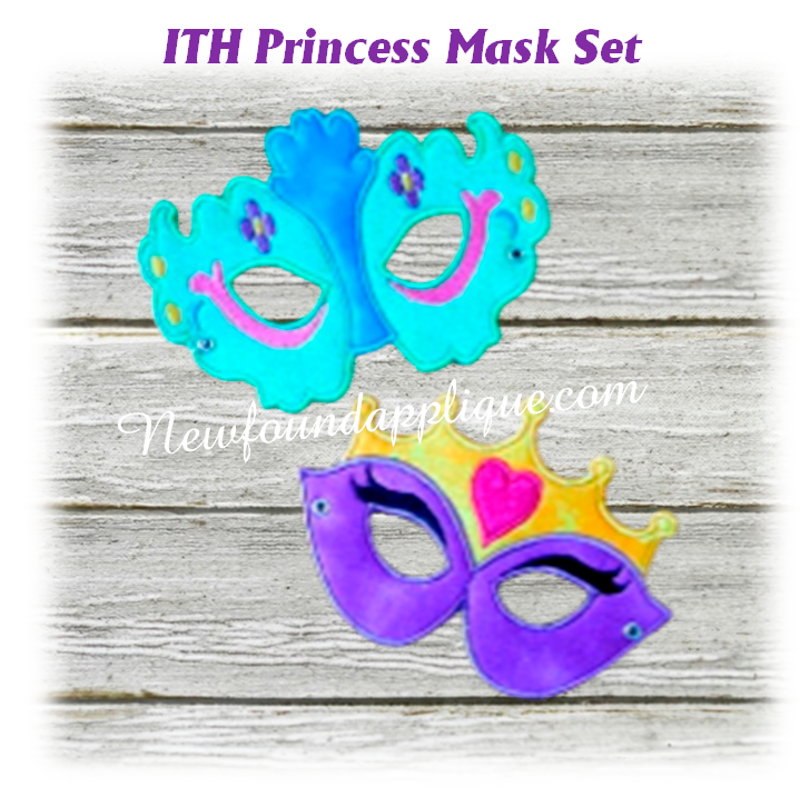 In The Hoop Princess Mask Embroidery Machine Design Set - Newfound Applique
