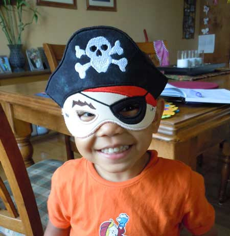Pirate Mask Set - Fun Embroidery Design for Kids