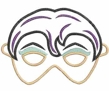 In The Hoop Vampire Mask Embroidery Machine Design Set - Newfound Applique