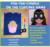 Pin the Candle on the Cup Cake Party Game Ith