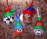 Christmas Sports Ball Embroidery Machine Design Set