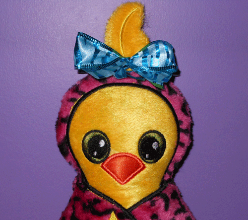 Bunting Chick Stuffed Toy Embroidery Machine Design
