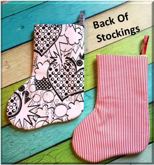 Lined Blank Christmas Stocking Embroidery Design Set