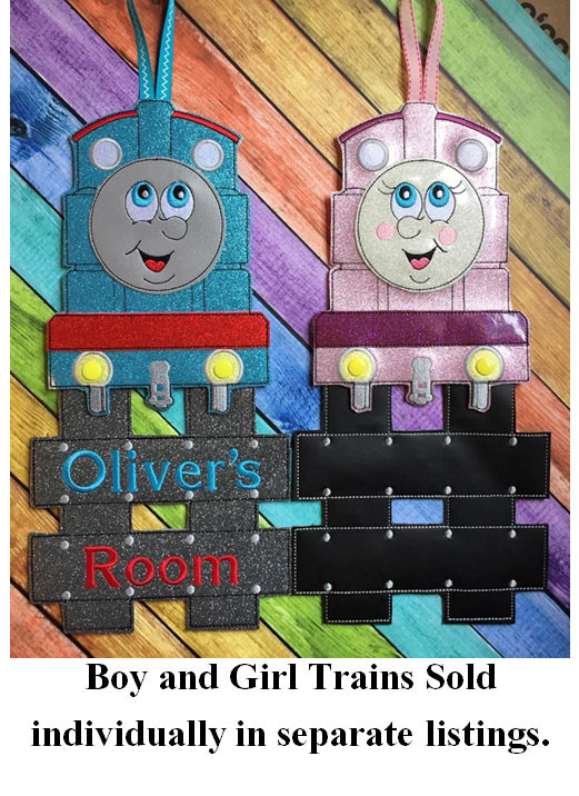 InThe Hoop Boy Train Door Sign Embroidery Machine Design - Newfound ...