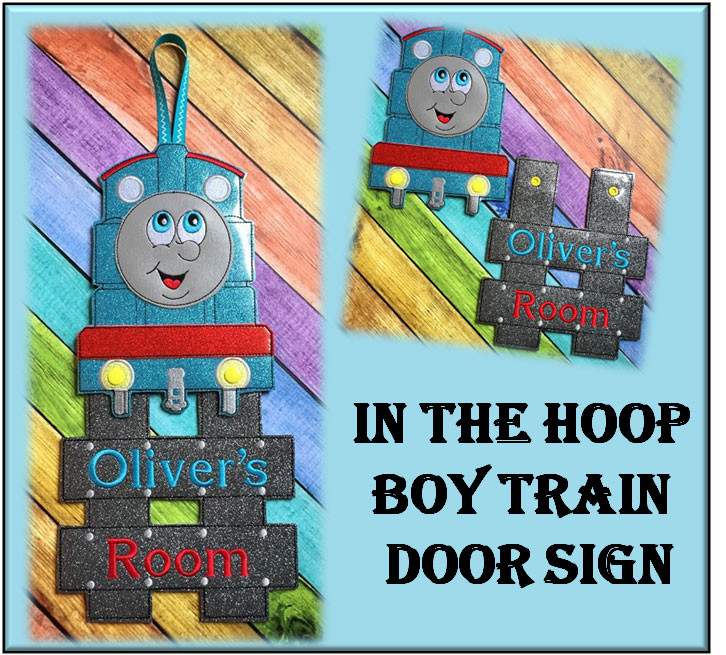 InThe Hoop Boy Train Door Sign Embroidery Machine Design - Newfound ...
