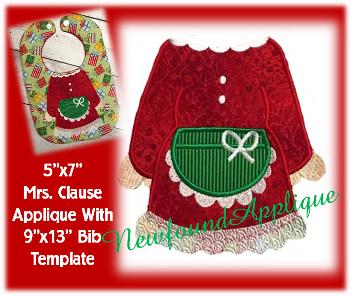 5"x7" Ginger Girl Applique Design With 9"x13" Bib Template - Newfound ...