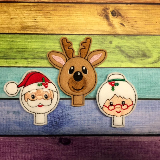 Christmas Pencil Topper set Embroidery Machine Design set