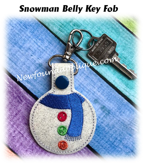In The Hoop Christmas Belly Key Fob Embroidery Machine Design Set ...