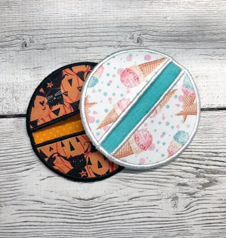 Wine Glass Stem Coaster Embroidery Machine Design