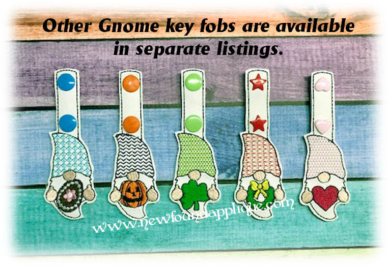 In The Hoop St Patrick Gnome Key Fob Embroidery Machine Design ...