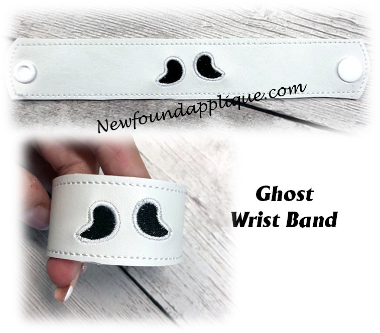 Halloween Wrist Band Embroidery Machine Design Set 2