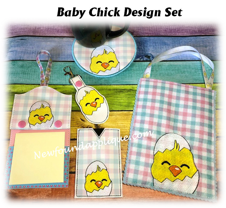 In The Hoop Baby Chick Embroidery Machine Design Set - Newfound Applique