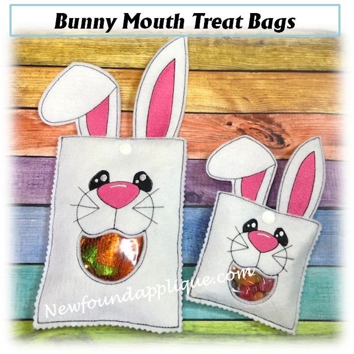 Easter Bunny Candy Pocket In the Hoop Design - Newfound Applique