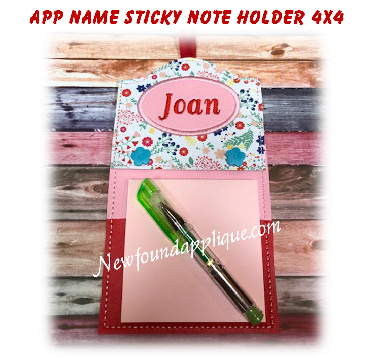 In The Hoop Santa Sticky Note Holder Embroidery Machine Design ...