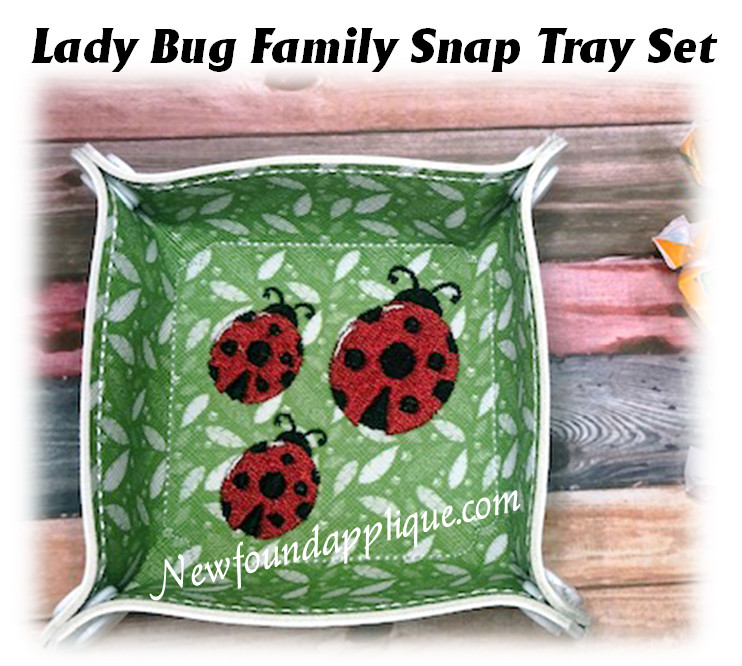 In the Hoop Snap Tray Machine Embroidery Design