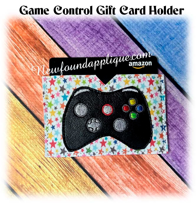 In the Hoop Game Control Gift Card Holder Embroidery Machine Design ...