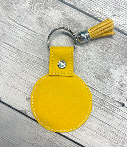 Blank Round Key Fob with Applique | Embroidery Design
