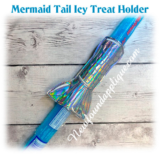 Mermaid Tail Icy Treat Holder Embroidery Machine Design