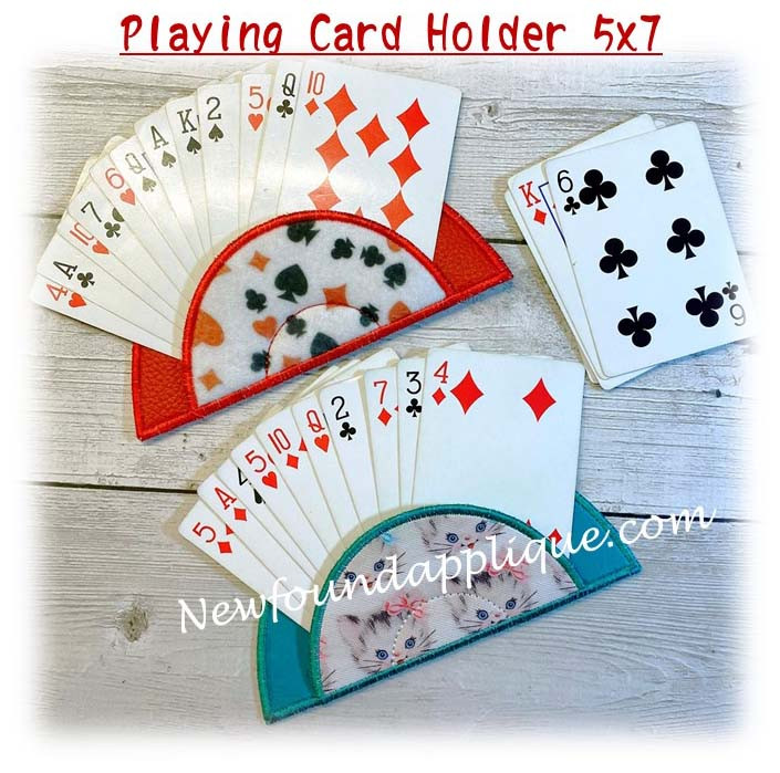Playing Card Holder 5x7 Embroidery Design