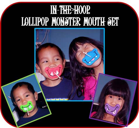 Lollipop Monster Mouth in the Hoop Design Set - Newfound Applique