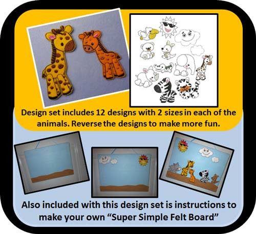 Felt Board Safari Design Set - Newfound Applique