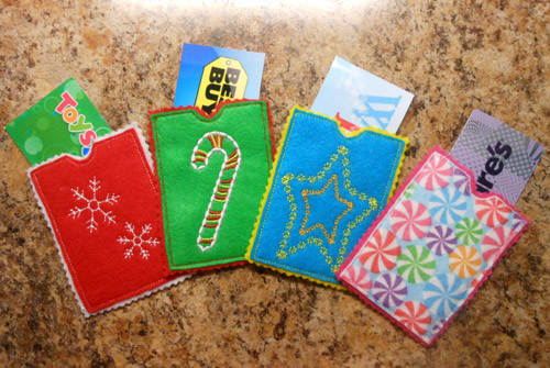 In The Hoop Christmas Felt Gift Card Holder Embroidery machine Design ...